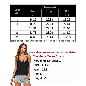 Tobrief Women's Sexy V Neck Halter Spaghetti Strap Backless Cami Tank Top Black S