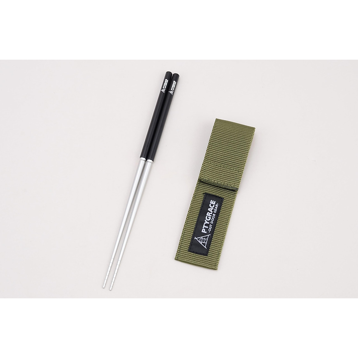 TSUNAGI Chopsticks, Lightweight, 9.1 inches (23 cm), Stylish, Outdoor, Camping, BBQ, Titanium, Aluminum, Made in Japan, Tsubamesanjo, Split Type, Foldable, Compact, Storage Case Included, Black