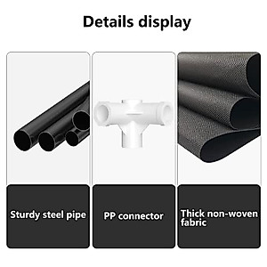 JIUYOTREE 7-Tier Shoe Rack with Dustproof Cover Shoe Storage Organizer Closet Shoe Cabinet Shelf Hold up to 28 Pairs of Shoes for Doorway Corridor Balcony Living Room Black