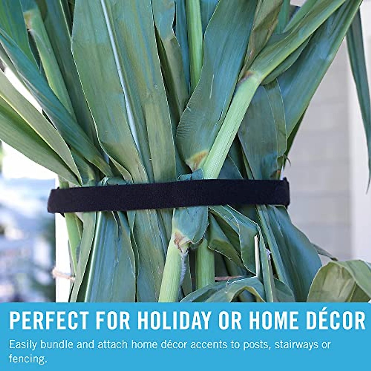 VELCRO Brand - ONE-WRAP Roll, Double-Sided, Self Gripping Multi-Purpose Hook and Loop Tape, Reusable, 12' x 3/4" Roll - Black