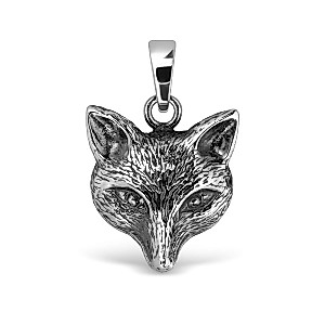 WithLoveSilver 925 Sterling Silver Cute Fox Head Pendant