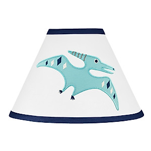 Sweet Jojo Designs Blue and Green Modern Dinosaur Boy or Girl Baby Childrens Lamp Shade