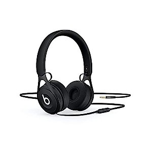 Beats EP Wired On-Ear Headphones - Battery Free for Unlimited Listening, Built in Mic and Controls - Black