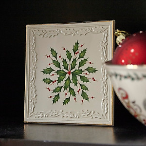 Lenox Hosting The Holidays Trivet, 0.90 LB, Red & Green