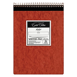 Gold Fibre Retro Pad, Wide Rule, 8-1/2 x 11-3/4, Antique Ivory, 70-Sheets/Pad (20-008R)