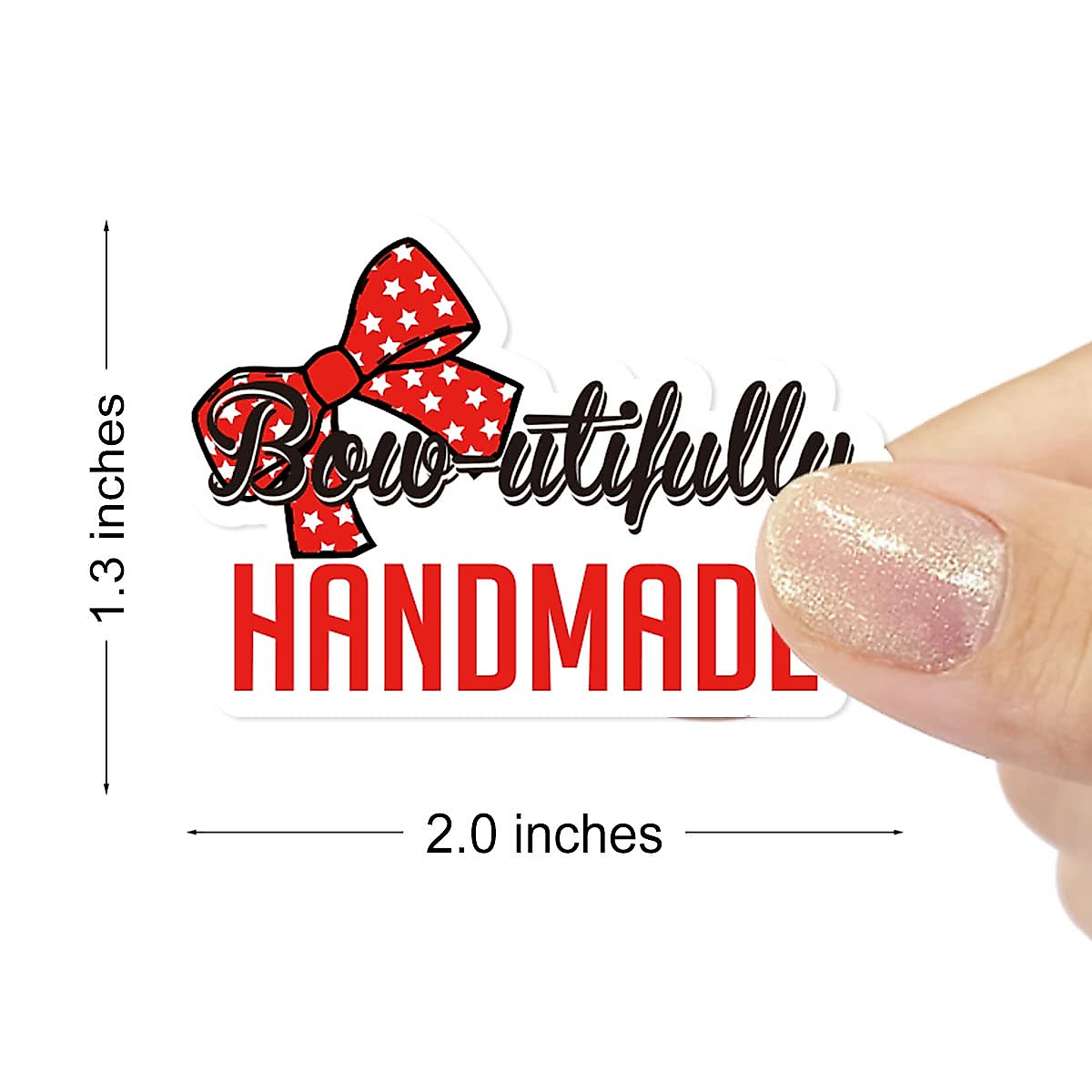 Bow Utifully Handmade Stickers,Thank You Stickers,Handmade Stickers,Small Shop Stickers,Envelopes Stickers for Small Business, Online Retailers,Handmade Goods,500 Labels Per Roll
