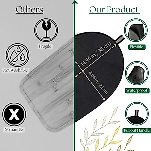 Heimn Sliding Mat and two Cord Organizers compatible with KitchenAid 4.5-5 Qt Tilt-Head Stand (4.5-5Qt Black Mat＋2xBlack Kitchen Accessories, 22x38-8.66x14.96")