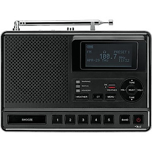 Sangean CL-100 NOAA, S.A.M.E and Public Alert Certified Weather Alert Table-Top Radio with AM / FM-RBDS, and EEPROM Back Up for Preset Stations