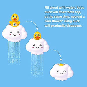 8 PCS Baby Bath Toys for Toddlers, Duck Spray Water Toy Bath Squirters Bath Boat Fishing Net, Bath Shower Tub Toys for Kids Toddlers