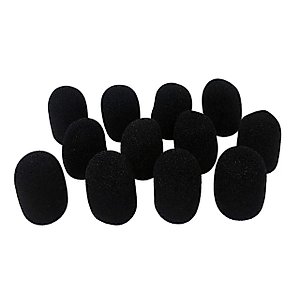 Tetra-Teknica XFFZDP-BLK Lapel & Headset Microphone Windscreen, Color Black, One Dozen Pack
