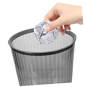 WHAMVOX Transparent Trash Can Office Trash Can Waste Bucket Trash Bin Garbage Bucket Home Rubbish Can Home Trash Can Home Garbage Can Rectangular Trash Can Rubbish Storage Can Grey The Pet