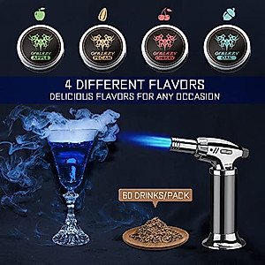 Cocktail Smoker kit with Torch-Cocktail Smoker kit-Whisky and Bourbon-Silver Black (No Butane)