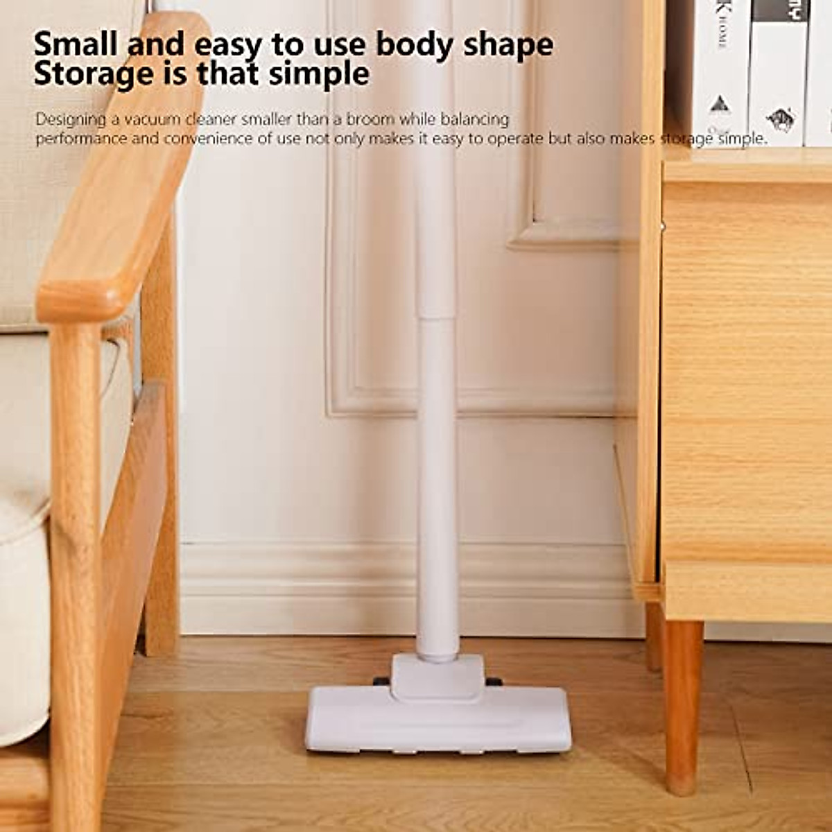 Cordless Vacuum Cleaner With 30 Mins Running Time, Electric Broom Vacuum Sweeper, Powerful Suction Portable Handheld Lightweight Stick Vacuum Cleaner, for Pet Hair Low-Pile Carpet and Hard Floor