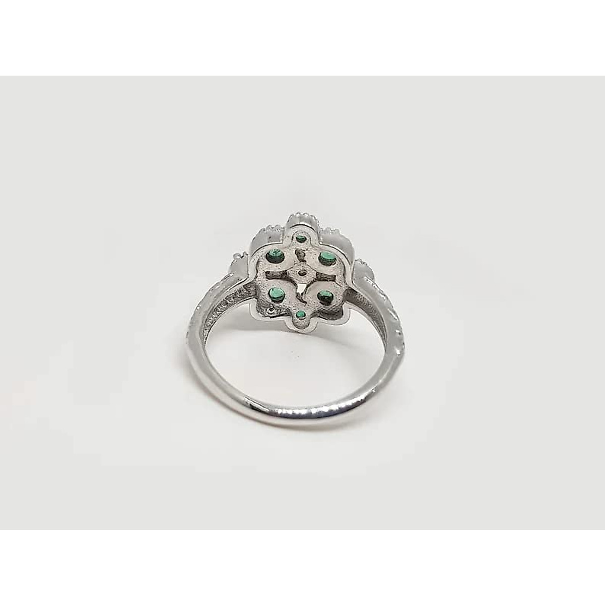 RKGEMS Natural Emerald Ring in 925 Sterling Silver, Genuine Emerald Gemstone-Gift for her-Emerald Jewelry-Rings For women,7 US