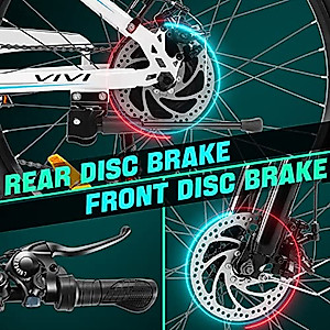 Vivi MT26GUL Electric Bike 26" Step Through Electric Bicycle with Removable 48V 374.4Wh Battery, 750W Peak Motor, 21.7Mph Top Speed, Up to 50 Miles, Cruise Control, 7 Speed, UL 2849 Certification