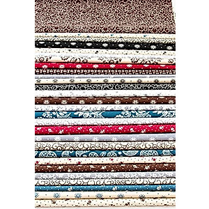 28 Pieces Fabric Cute, Beautiful Civil War Reproduction Jelly Roll, Cute 100% Cotton Fabric Quilting Strips 2.5"