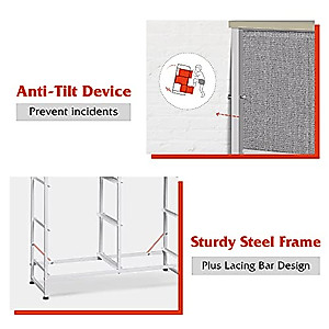 WLIVE Fabric Dresser for Bedroom, 6 Drawer Double Dresser, Storage Tower with Fabric Bins, Chest of Drawers for Kid's Room, Closet, Playroom, Nursery, Dormitory, Light Grey