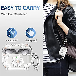 Maxjoy Airpods Pro 2nd Generation Case 2022,Cute Airpods Pro 2nd Generation Case, Airpods Pro 2 Case Cover with Keychain for Women Girls (Morning Flower)