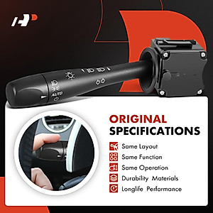A-Premium Turn Signal Switch Replacement for Chevy Malibu 2004-2012 Pontiac G6 2005-2010 Saturn Aura 2007-2009# 20940369 Headlamp Dimmer Switch Blinker Lever