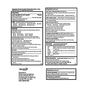 Motrin IB Pain Reliever/Fever Reducer Liquid Gels 120 ea (2 Pack)