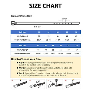 wolksprong Mens Belts Heavy Duty Mens Belts for Jeans - Full Grain Leather, High Hardness Buckle, Packed In Gift Box