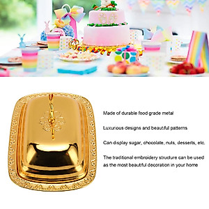 YYQTGG Gold Fruit Tray, European Style Easy To Candy Bowl for Desserts(Gold)