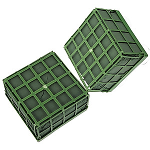 VOSAREA 8 Pcs Flower Sucker Large Flower Cage Holders Flower Arranging Foam Blocks Floral Foams Tray DIY Flower Mud Base Florist Supplies Wedding Car Decoration Arched Suite Plastic