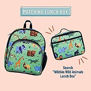 Wildkin 12-Inch Kids Backpack for Boys & Girls, Perfect for Daycare and Preschool, Toddler Bags Features Padded Back & Adjustable Strap, Ideal for School & Travel Backpacks (Wild Animals)