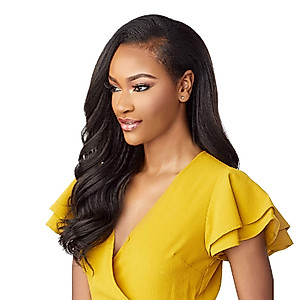 Sensationnel Instant Weave Synthetic Half Wig with Drawstring Cap - IWD 004 (1B Off Black)