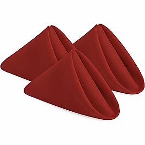 Utopia Home Red Cloth Napkins (12 Pack, 20x20 Inches), Ideal Dinner Napkins for Party, Wedding and Lunch/Dinner