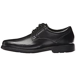 Rockport Men's Charles Road Plain Toe Oxford Black Leather 10 W (EE)-10 W