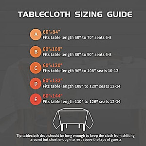 EVERLY 100% Pure Linen Rectangle Tablecloths 60x120Inches for Dining, Buffet Parties, Picnic,Events, Weddings and Restaurants, Decorative Halloween, Thanksgiving Machine Washable Tablecloths-White