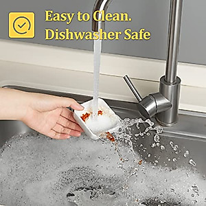 Yedio 3 Oz Dipping Sauce Bowls Ceramic Small Dip Bowls, Mini Serving Bowl for Side Dishes Sushi Soy Sauce Snack ketchup BBQ Charcuterie Condiment, Square White Porcelain Cups, Set of 6