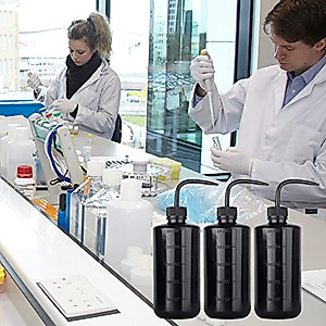 UPTATSUPPLY 3 PCS Tattoo Bottle Squeeze Wash Bottle Convenient Green Soap Supply Wash Tattoo Accessories (250ml Black)