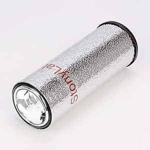 stonylab Dewar Flask, Cylindrical Form Borosilicate Glass Dewar Flask with Aluminum Base, 210mm Interior Depth and 70mm Interior Diameter for Laboratory, 665ml