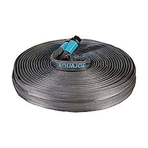 Aqua Joe AJFJH100B 1/2-Inch 100-Foot Ultra-Flexible Kink-Free Fiberjacket Garden Hose, 300 PSI Burst Rated
