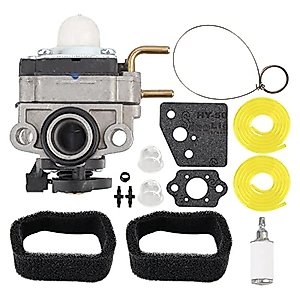 Carbbia 753-06258A Carburetor for Ryobi RY251PH RY252CS RY254BC 2 Cycle 25cc Engine Cultivator String Trimmer Edger with 560873001 Air Filter Tune-Up Kit