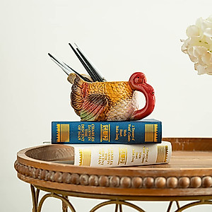 YINYUEDAO Turkey Shaped Tea Pot with Infusion - Blooming and Loose Leaf Tea, Stovetop Safe Ceramic Teapot - Stovetop Teapot for Women and Adults - A Gift for Grandma