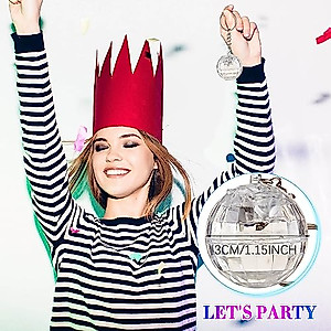 Kigeli 6 Pcs Disco Ball Keychains LED 70s Disco Party Light up Keychains Mini Mirror Disco Ball Party favors Decorations for 1970 Party Supplies Accessories