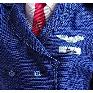 Barbie Pilot Doll Wearing Uniform and Hat, Brunette Petite Doll for 3 to 7 Year Olds