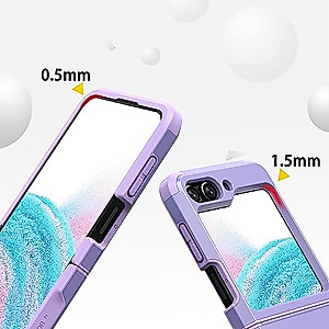 phone case Compatible with Samsung Galaxy Z Flip 5 Case with Hinge Protection Military Grade Heavy Duty Protective Case Hinge Full Protective (TPU) with Hard Protective Body(PC) Rugged Cover phone pro
