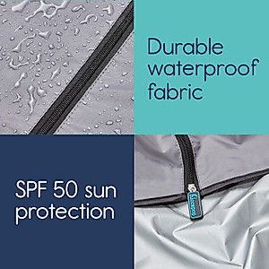 hiccapop PlayPod Portable Playpen Canopy [Dome Shade Only] | Reflective Dome with 3 Side Panels Provides Full Sun Protection at Any Time of The Day | Designed Exclusively for The hiccapop 53” Playpen