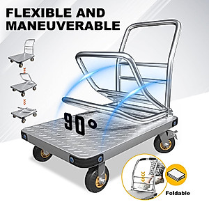 Folding Platform cart Dolly cart Push Cart Dolly Moving Platform (2000LBS(36X24 INCH))