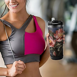 GHENBLT Spring Flower Coffee Travel Mug 12 Oz Coffee Mug Tumbler Coffee Tumbler Travel Coffee Mug Stainless Steel Water Bottles Insulated Water Bottle Travel Mug Travel Coffee Tumbler