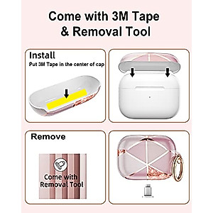 DGege for Airpods Pro Case, Cute Women Airpod Pro 2 Case Cover TPU Protective Skin with Keychain Accessories Compatible with Apple Airpods Pro 1st/2nd Generation Charging Cases, Geometric