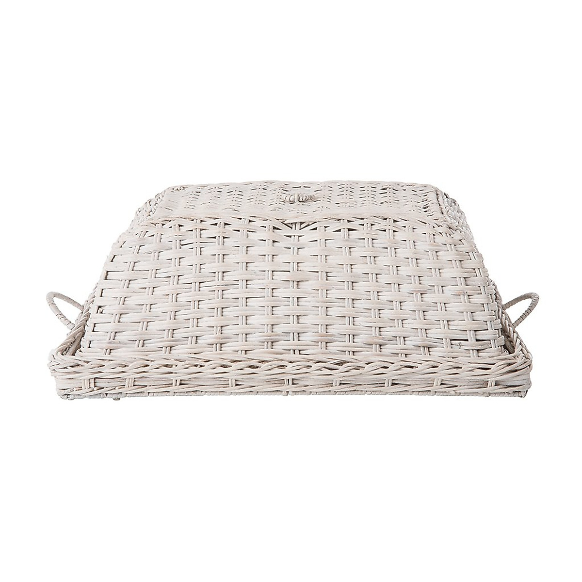KOUBOO Rattan Breakfast Serving Tray, One Size, White