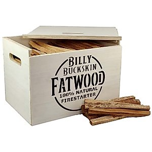 10 lb. Fatwood Gift Box Set | Fire Starter Sticks in Packed In a Natural Light Wooden Box | Perfect Christmas Gift | Start a Fire with just 2 Sticks | Resin Rich Ocote Fatwood | Approx 140 Sticks