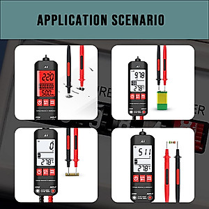 A1 Fully Automatic Anti-Burn Intelligent Digital Multimeter, Auto Senses The Zero and Fire Wires Tester Non-Contact Voltage Tester, Accurately Measures Voltage, Current, Conductor On/Off, Resistance