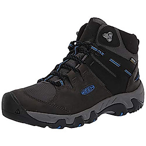 KEEN Men's Steens MID WP Hiking Boot, Black, 9