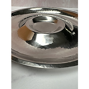 Decozen Chip and Dip Bowl with Orchid Accent - Elegant Serving Dish for Salad, Popcorn, Chips, Cereal, and Condiments - Fruit Bowl and Serving Bowl - Essential Kitchen Counter Serveware